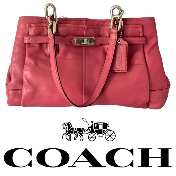 Coach | Bags | Coach Chelsea Jayden Barbie Pink Leather Carryall | Poshmark